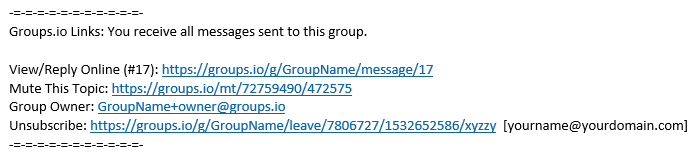 Footers in individual email messages